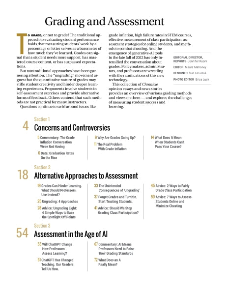 Grading and Assessment | The Chronicle of Higher Education – Chronicle ...